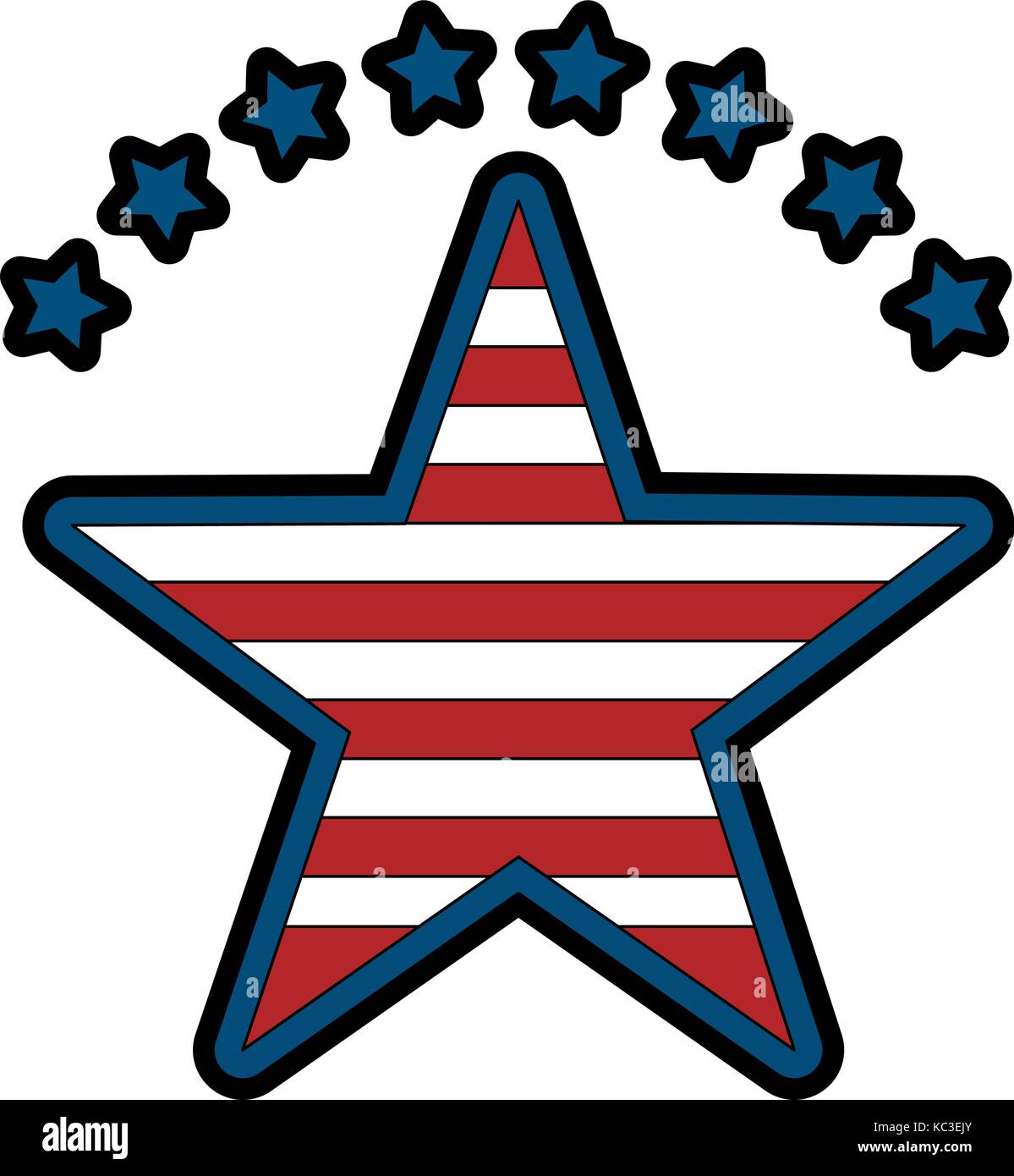united states of america with star emblem frame vector illustration ...
