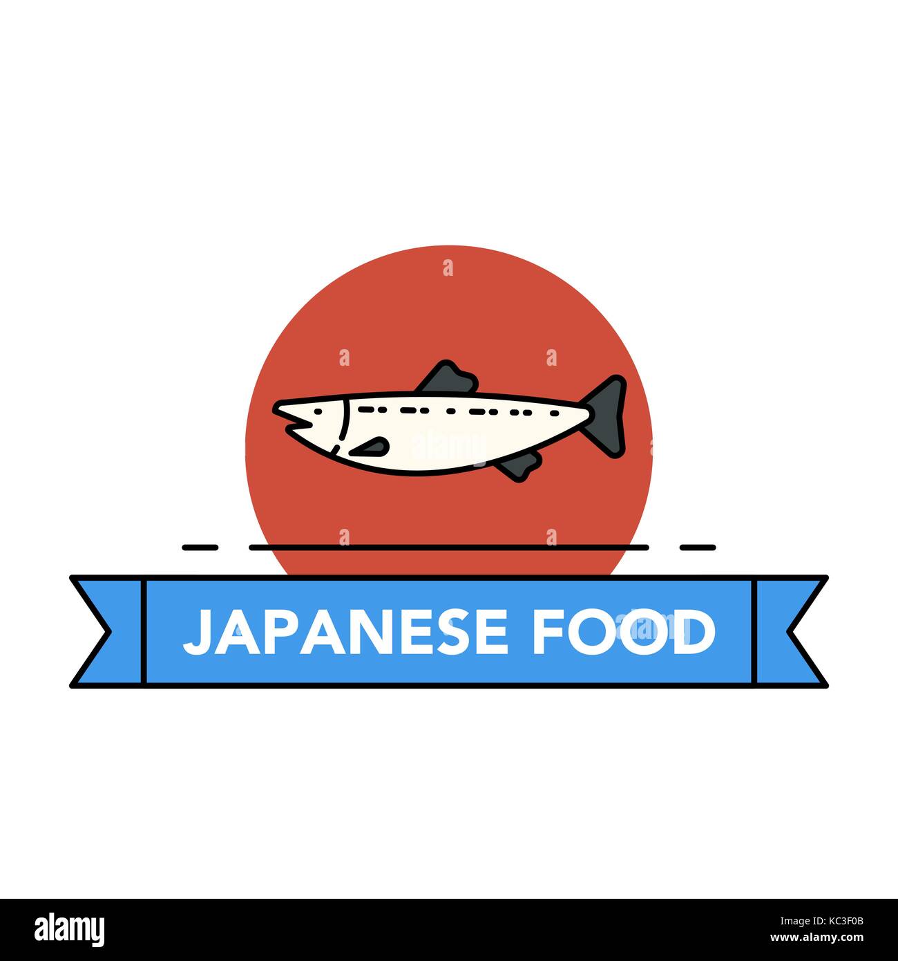 Vector icons set of a fish that is traditionally used in Japanese ...