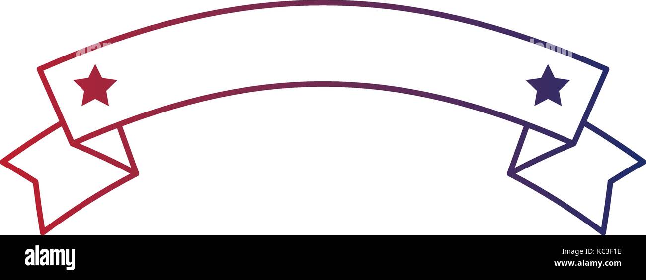 ribbon with stars frame vector illustration design Stock Vector Image ...