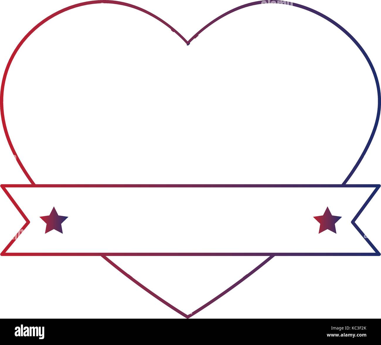 united states of america with heart emblem frame vector illustration ...