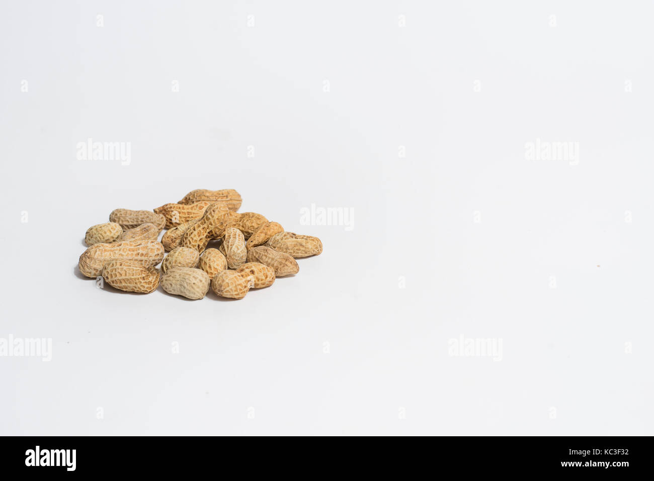 Groundnut / peanut on a white background. food ingredients Stock Photo ...