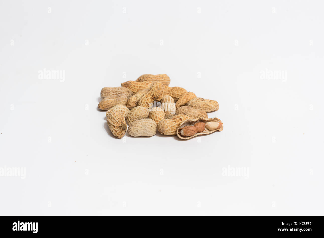 Groundnut / peanut on a white background. food ingredients Stock Photo ...