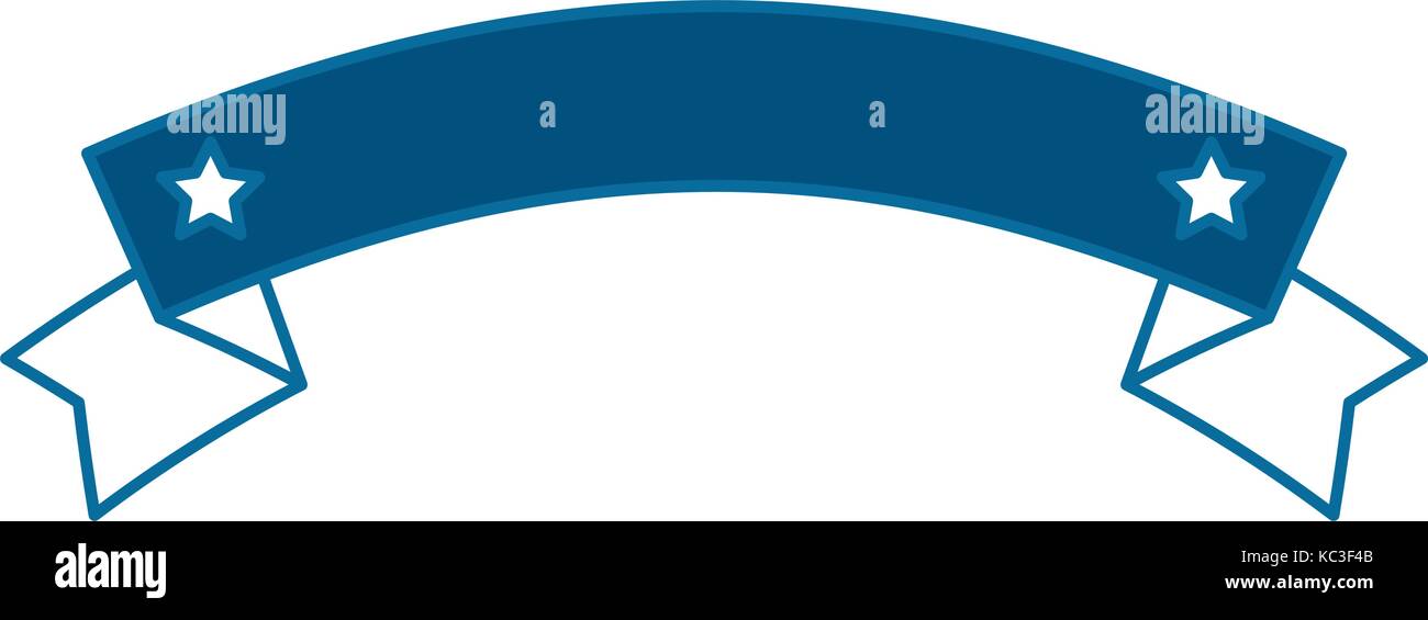 ribbon with stars frame vector illustration design Stock Vector Image ...