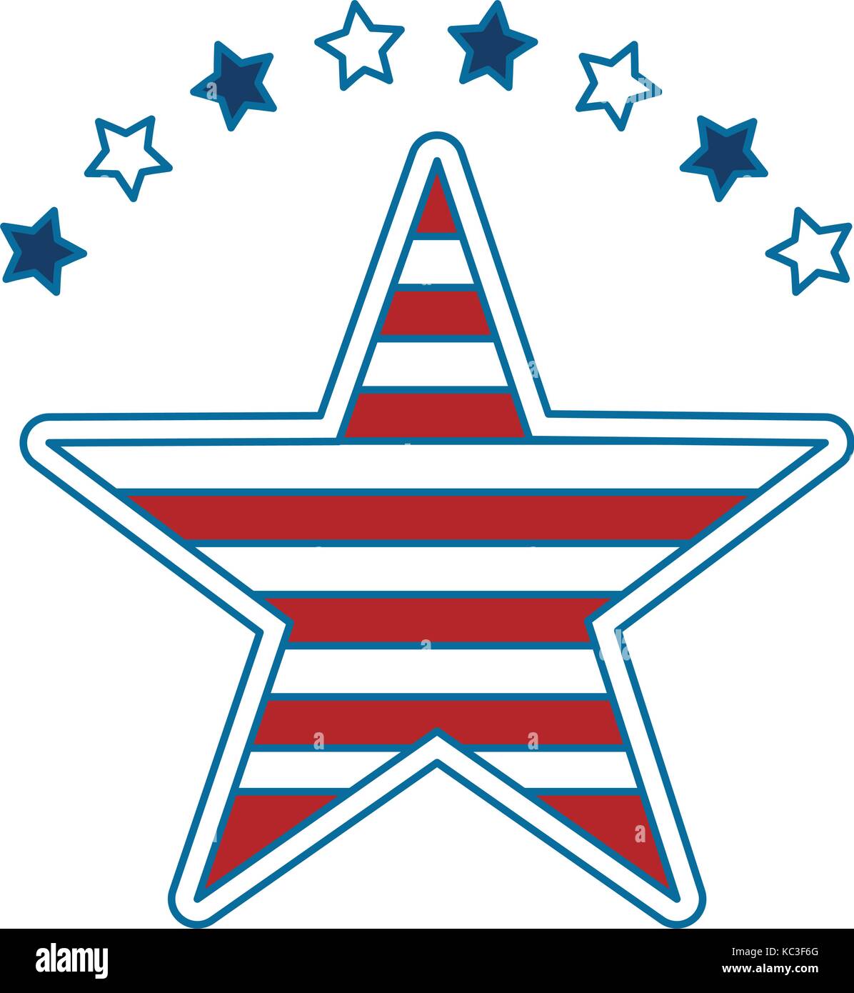 united states of america with star emblem frame vector illustration ...