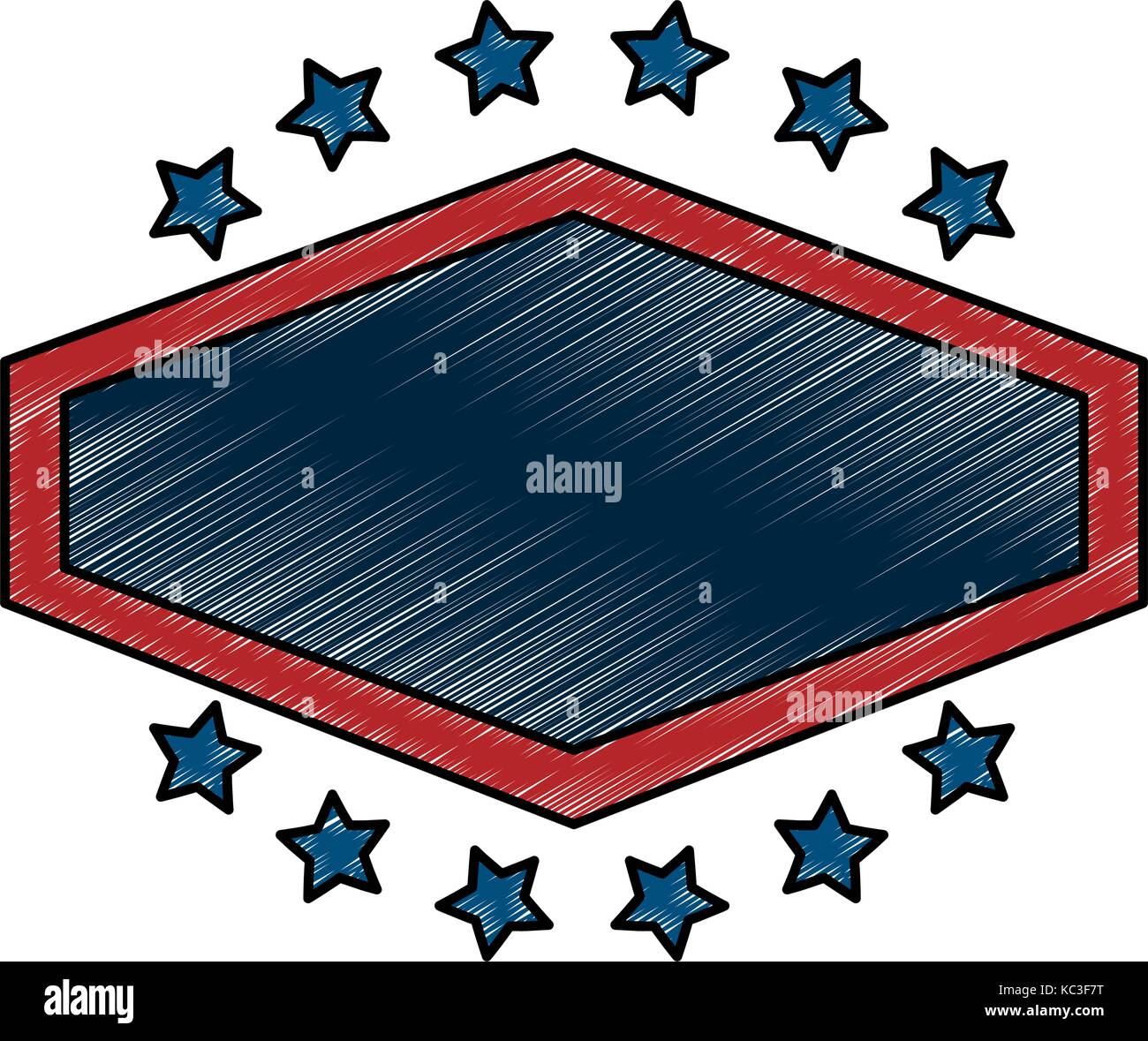 united states of america emblem frame vector illustration design Stock ...