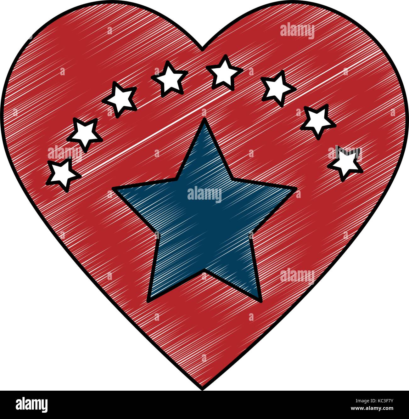 heart with star isolated icon vector illustration design Stock Vector ...