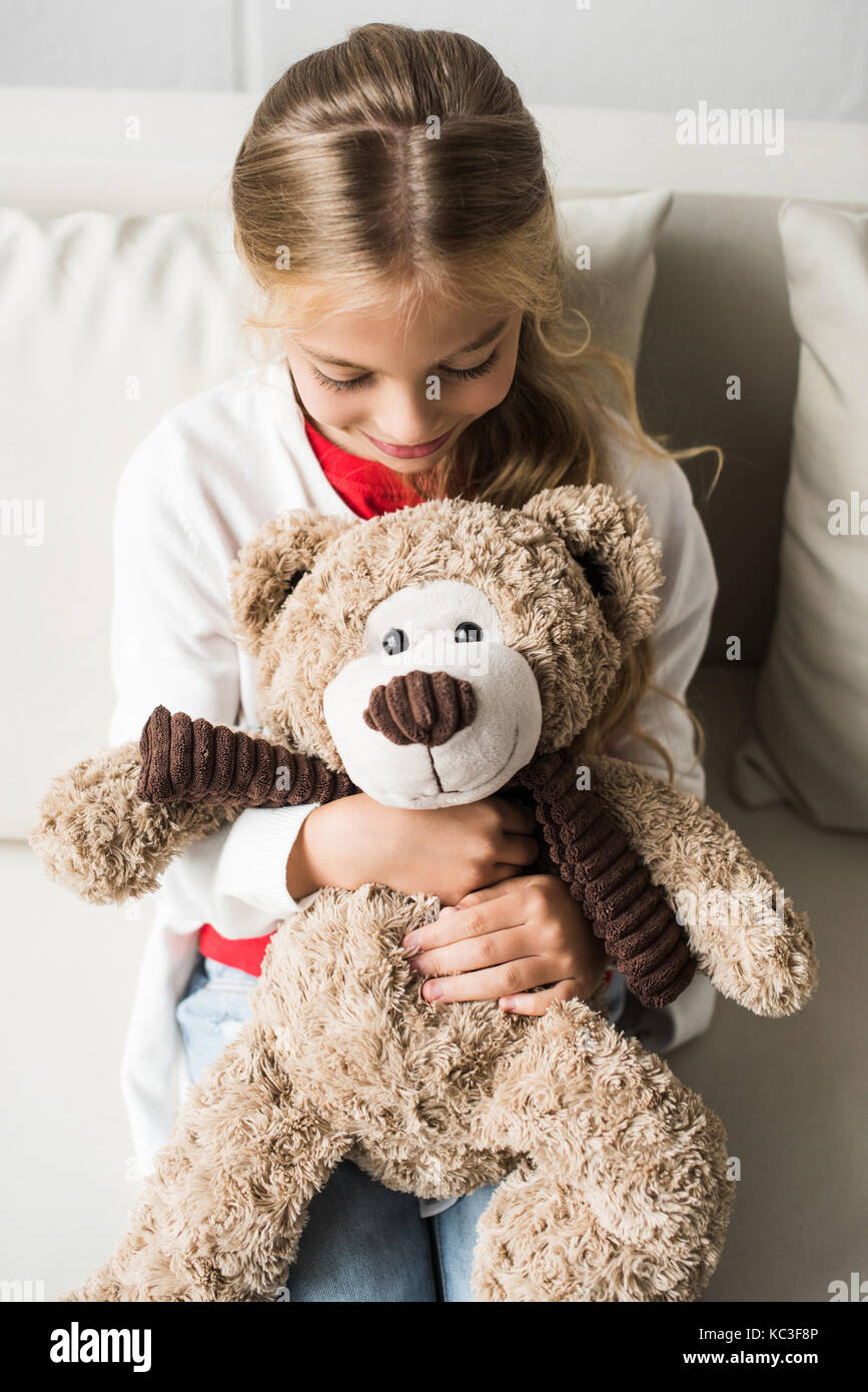 child with teddy bear Stock Photo - Alamy