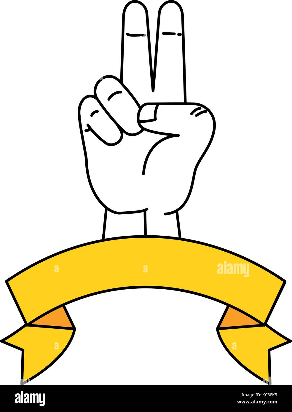 peace and love hand symbol vector illustration design Stock Vector ...