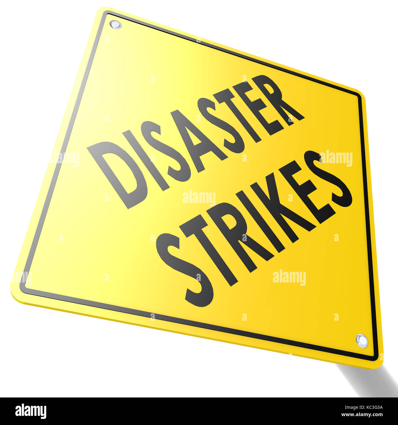 Road sign with disaster strikes image with hi-res rendered artwork that ...