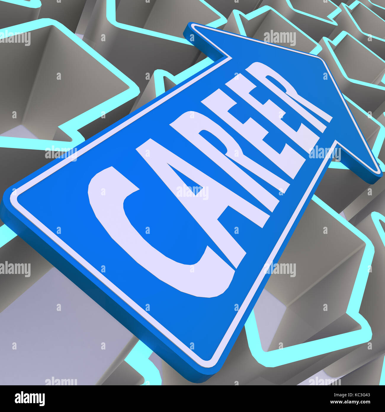 Career blue arrow image with hi-res rendered artwork that could be used ...