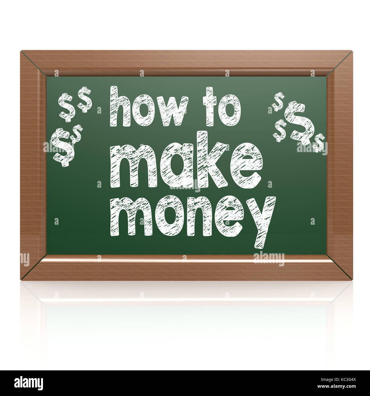 How to Make Money on a chalkboard image with hi-res rendered artwork ...