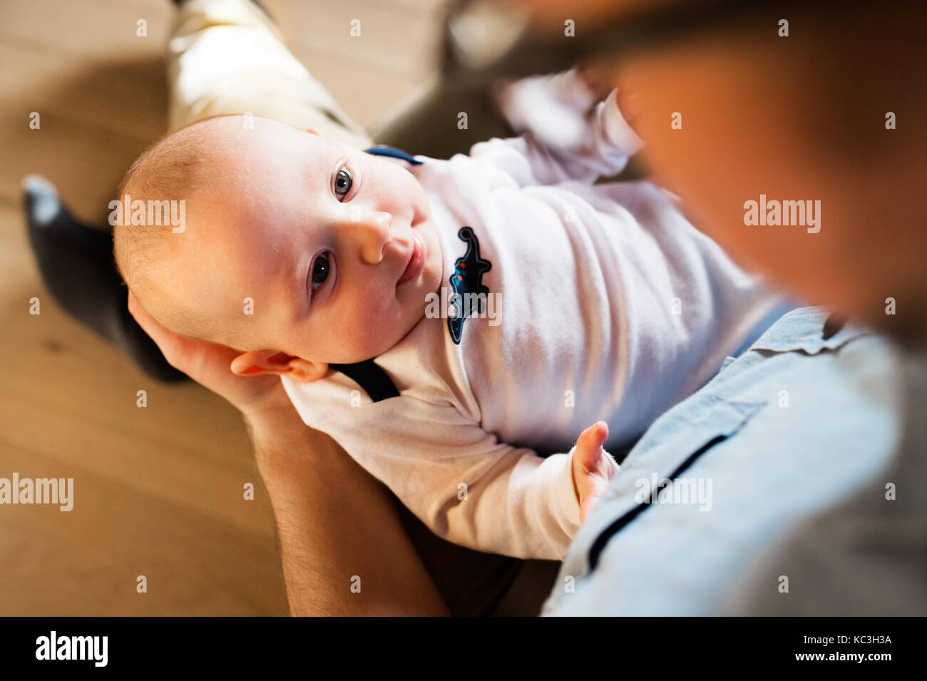 Unrecognizable father with baby boy Stock Photo - Alamy