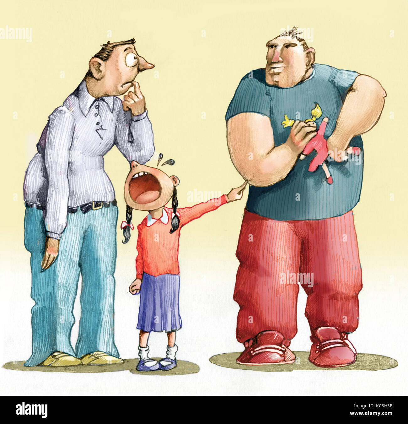 Cartoon girl cartoon scared hi-res stock photography and images - Alamy