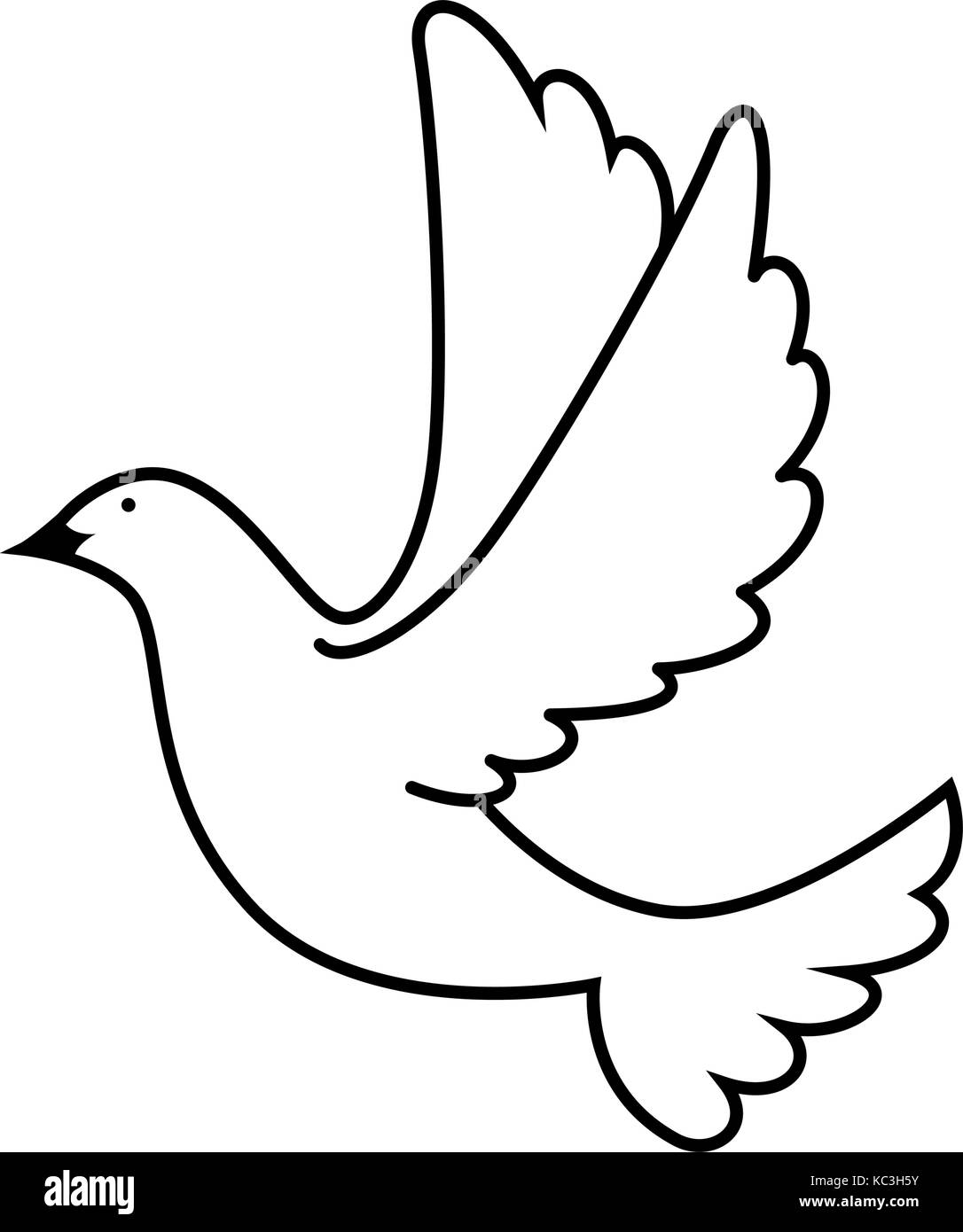 dove of peace flying vector illustration design Stock Vector Image ...