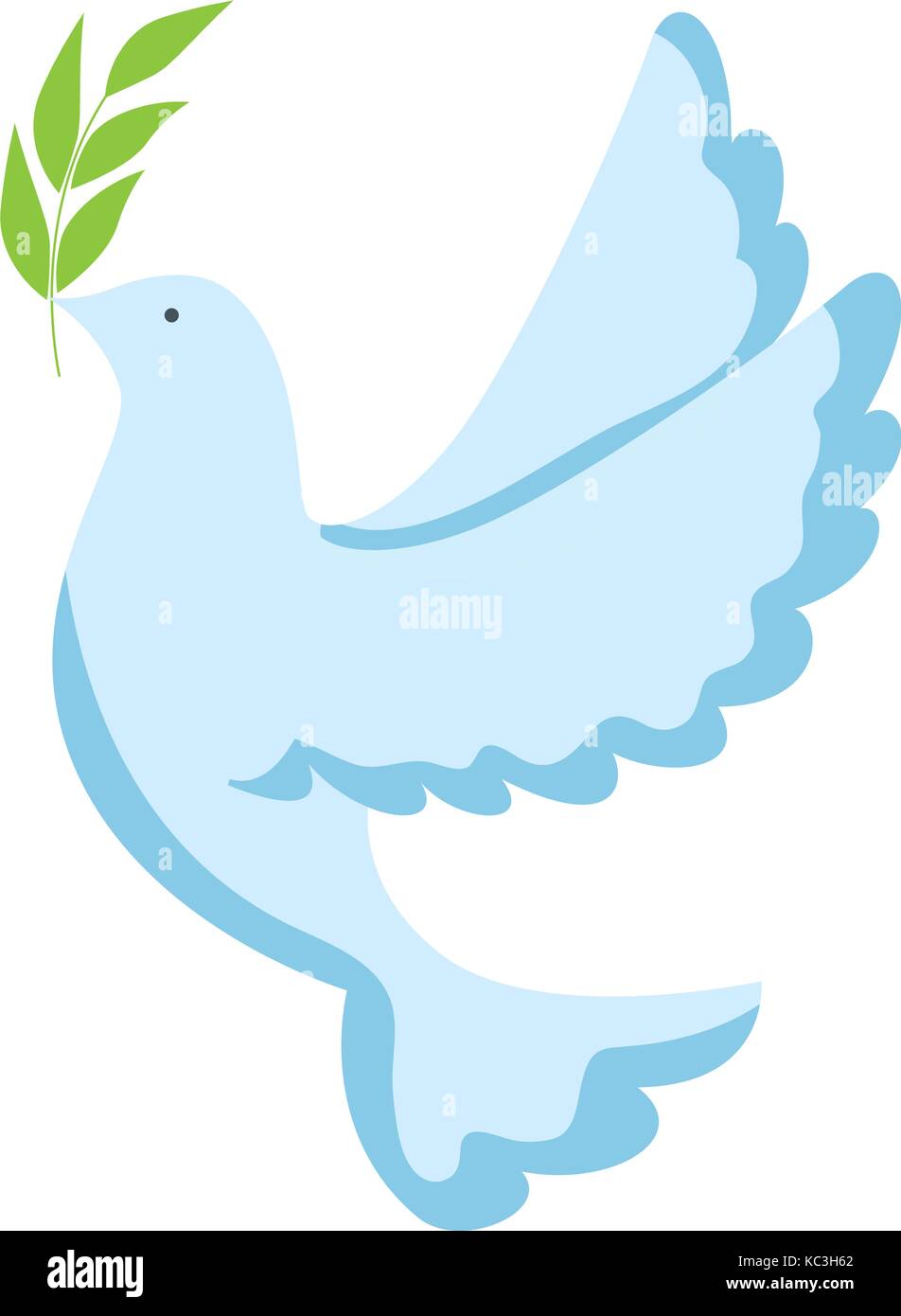dove of peace flying with olive branch vector illustration design Stock ...