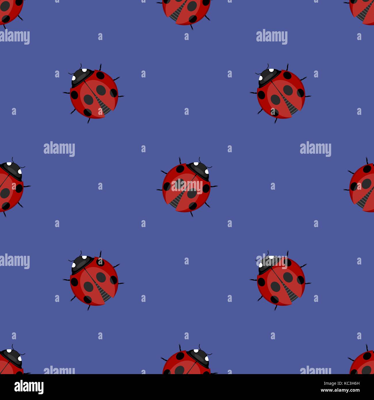 Ledybag Seamless Pattern. Ladybird Texture Stock Vector Image & Art - Alamy