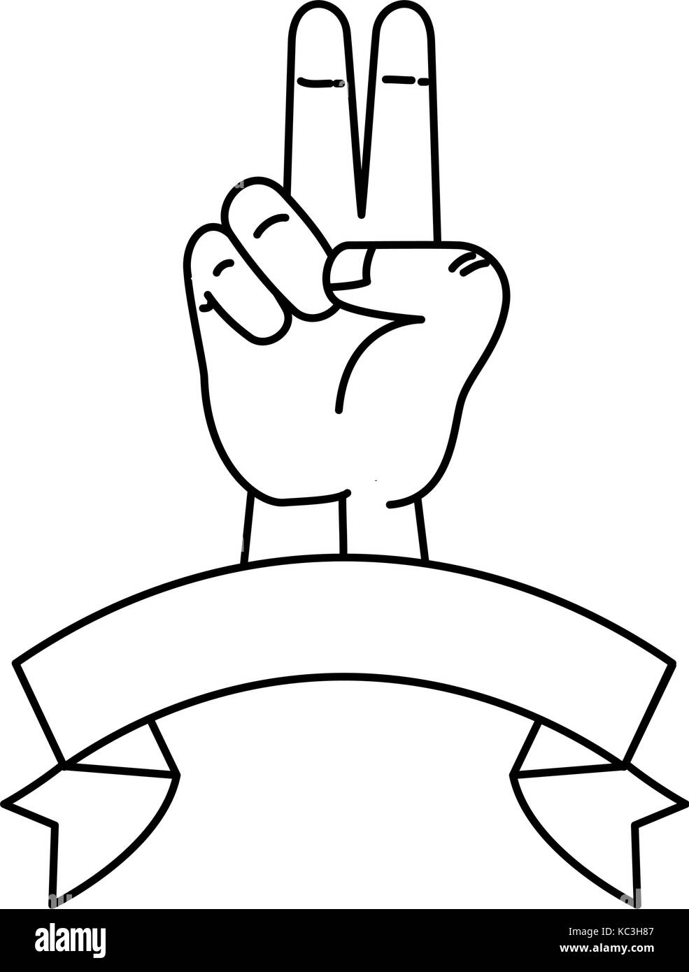 peace and love hand symbol vector illustration design Stock Vector ...