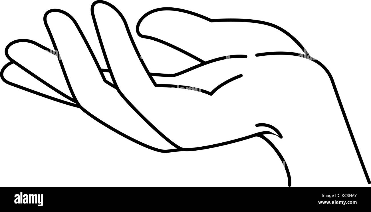 Hand gesture receiving Black and White Stock Photos & Images - Alamy