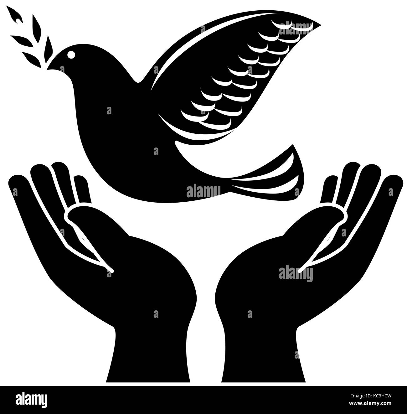 Dove Human Hands Peace Symbol Stock Photos & Dove Human Hands Peace ...