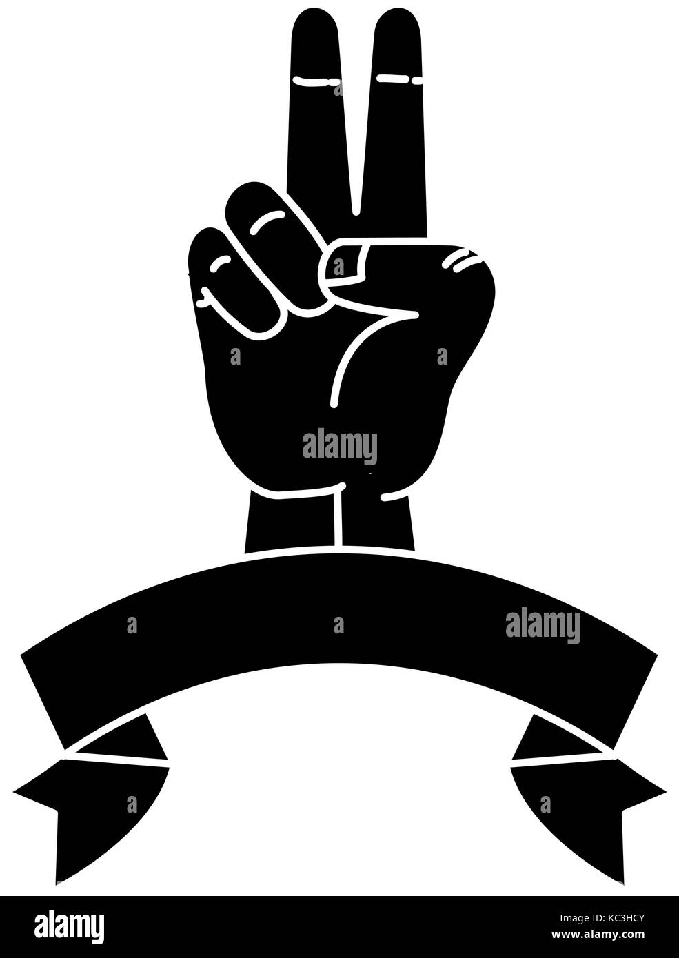 peace and love hand symbol vector illustration design Stock Vector ...