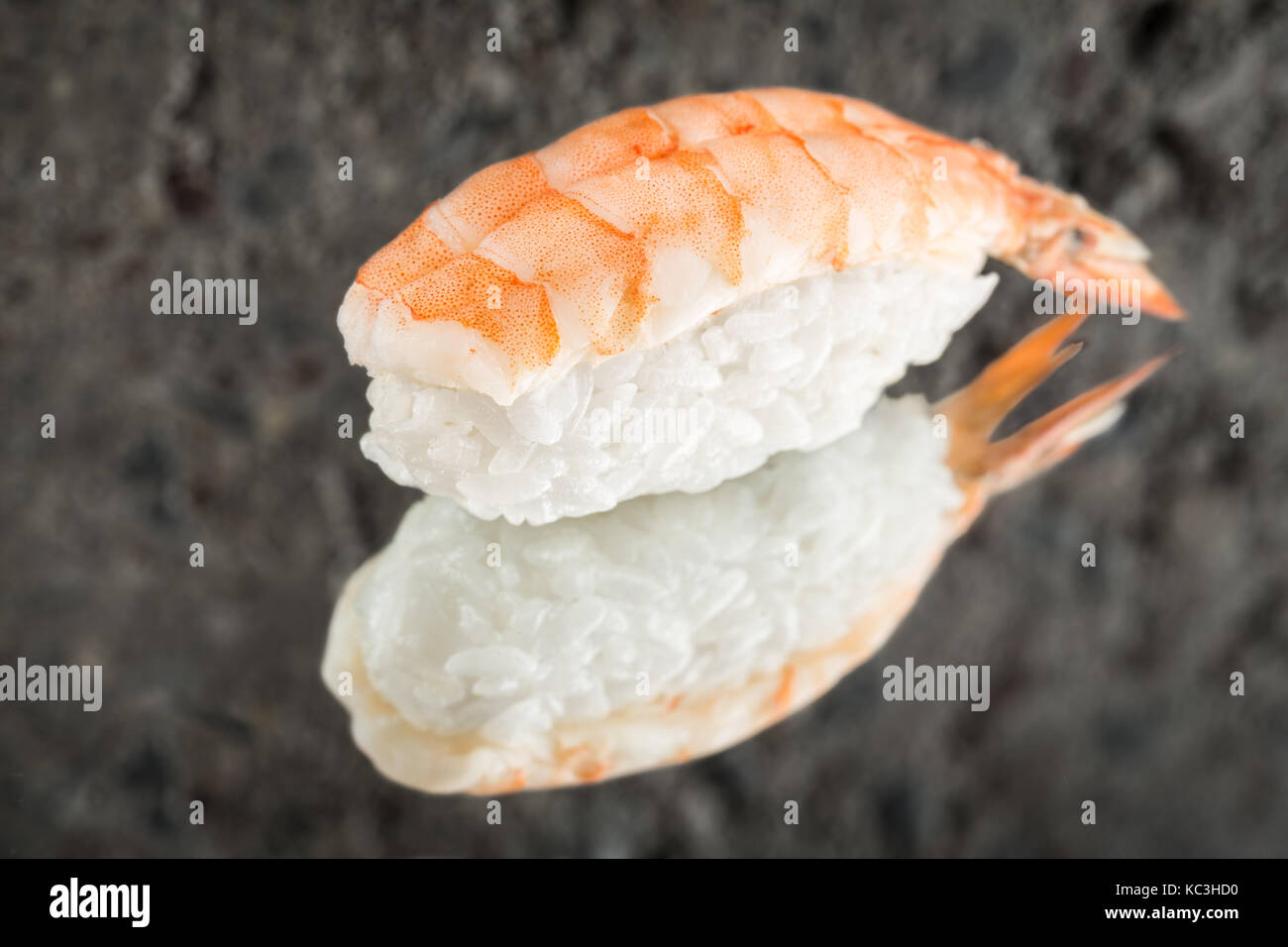 Nigiri sushi with shrimp Stock Photo - Alamy