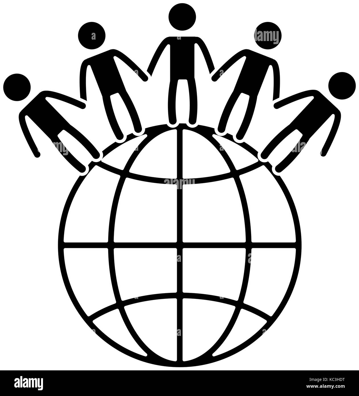 world planet with people vector illustration design Stock Vector Image ...
