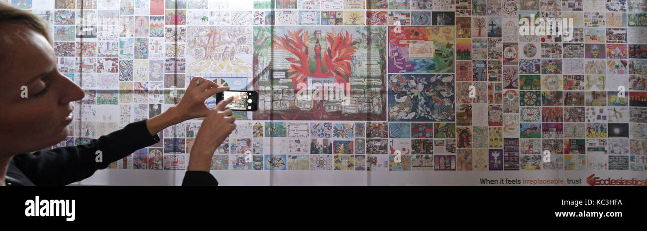 The unveiling the Great Community Mural, a 10m x 3m community art mural ...