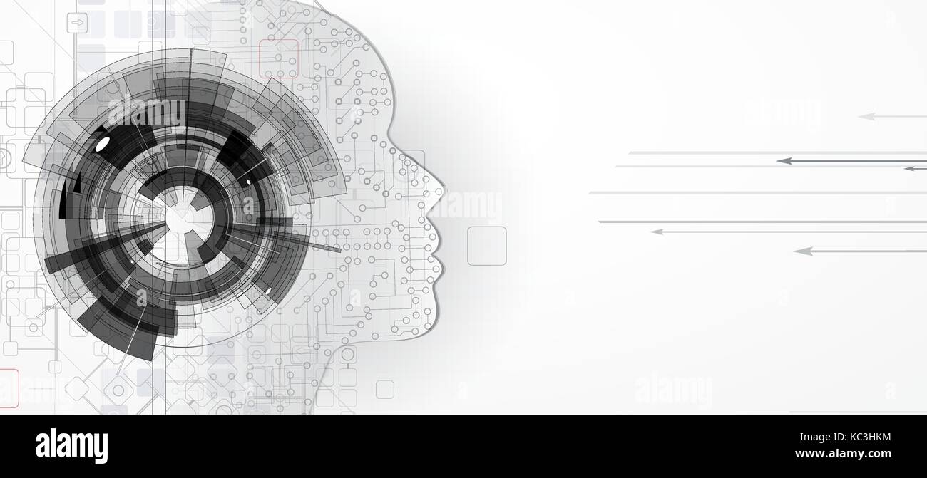 Abstract Artificial intelligence. Technology web background. Virtual concept Stock Vector Image ...