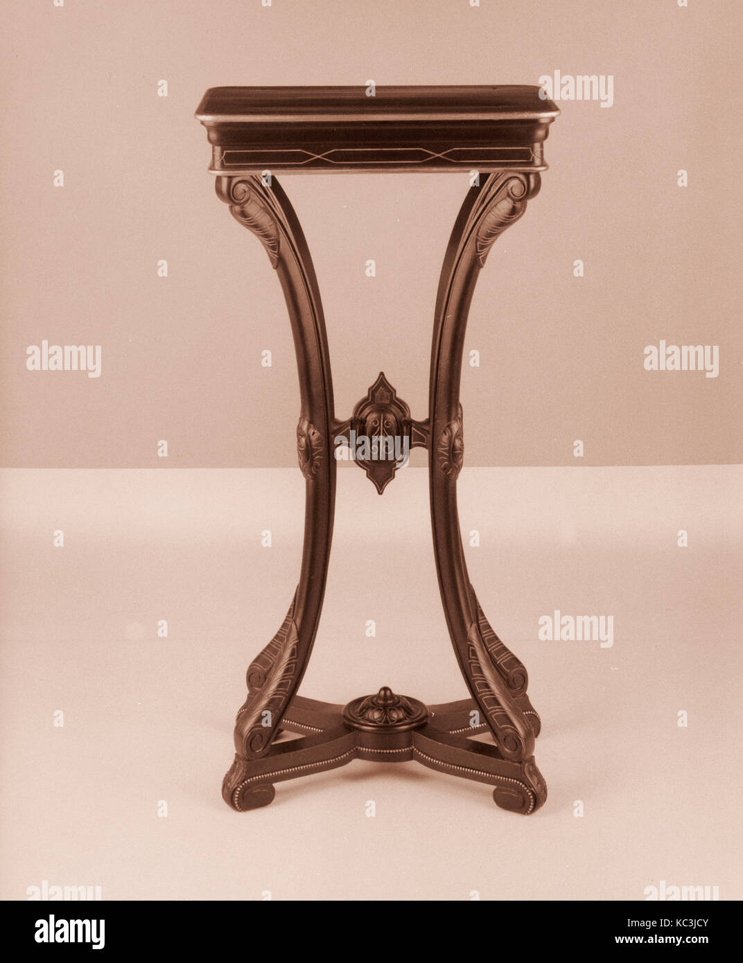 Pedestal, 1870, Made in New York, United States, American, Ebonized ...