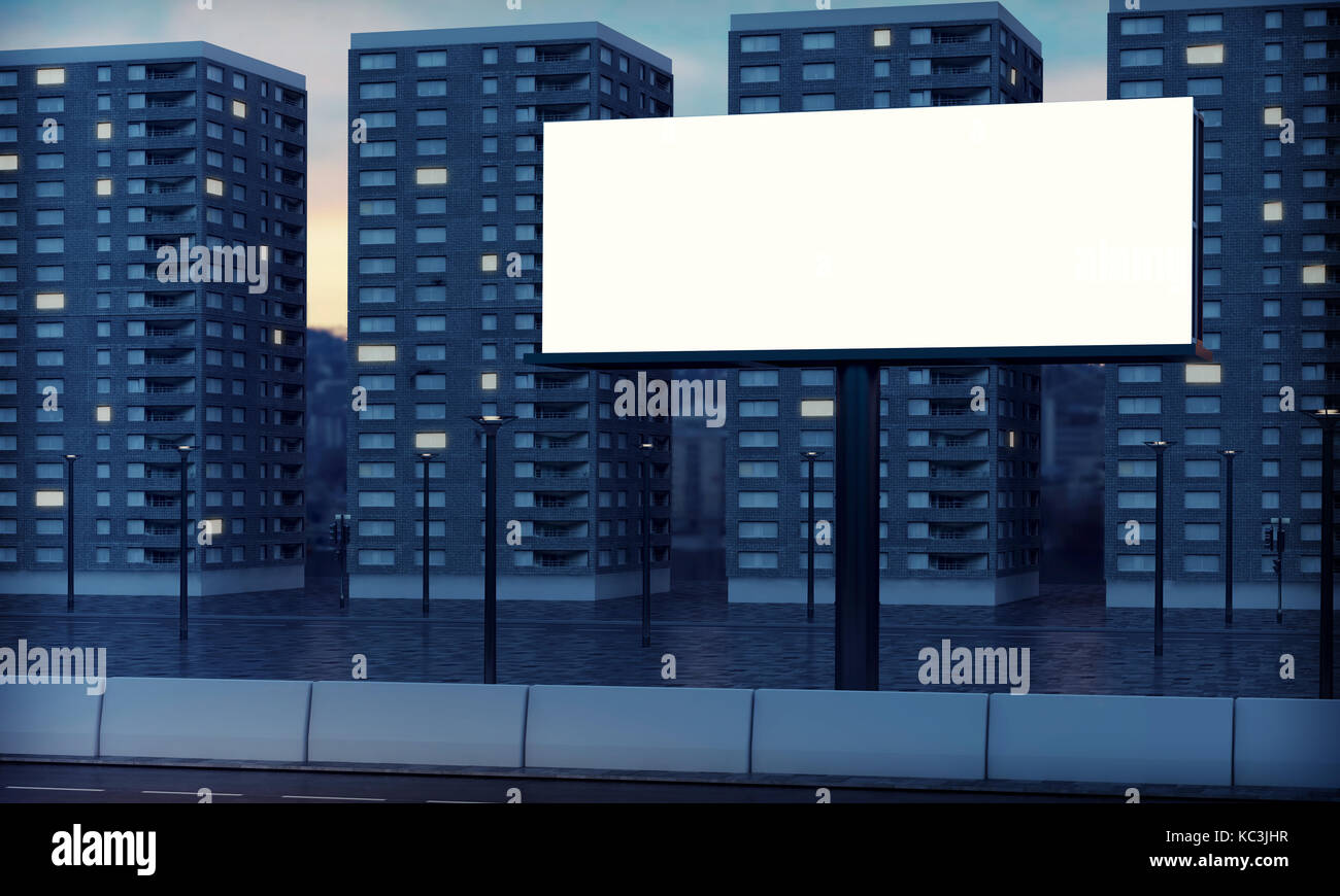 3d rendering billboard mockup Stock Photo - Alamy
