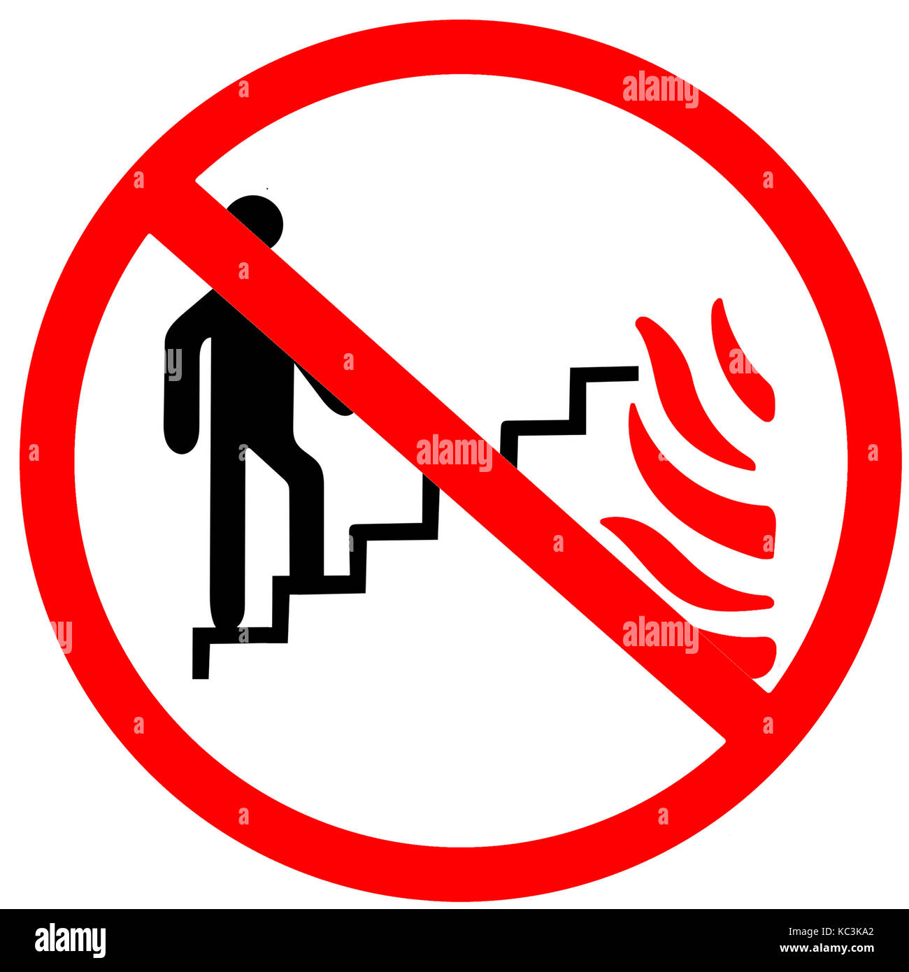 No Stairs Sign