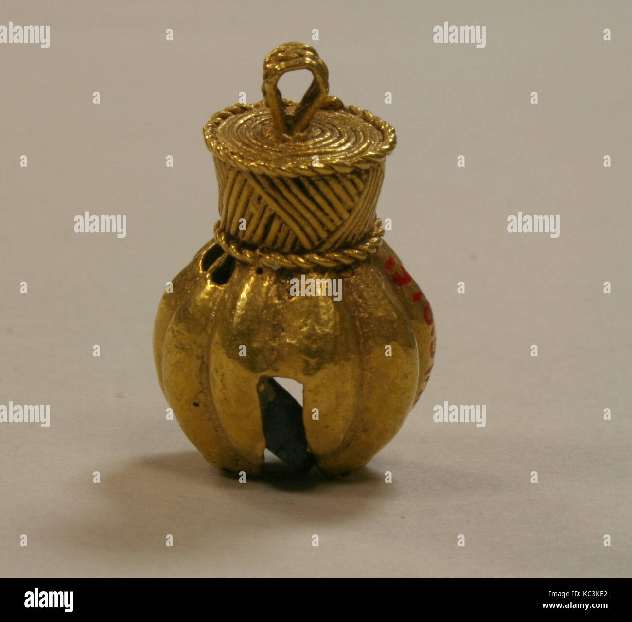 Bell, 15th century, Mexico, Mesoamerica, Mixtec, Gold, H. 1 1/8 in. (2. ...