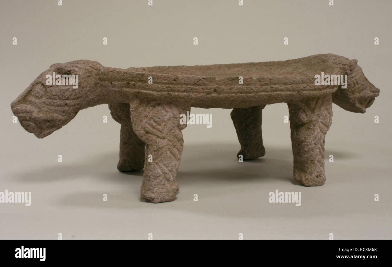 Metate, 1st–5th century, Costa Rica, Guanacaste-Nicoya, Stone, Height 4 ...