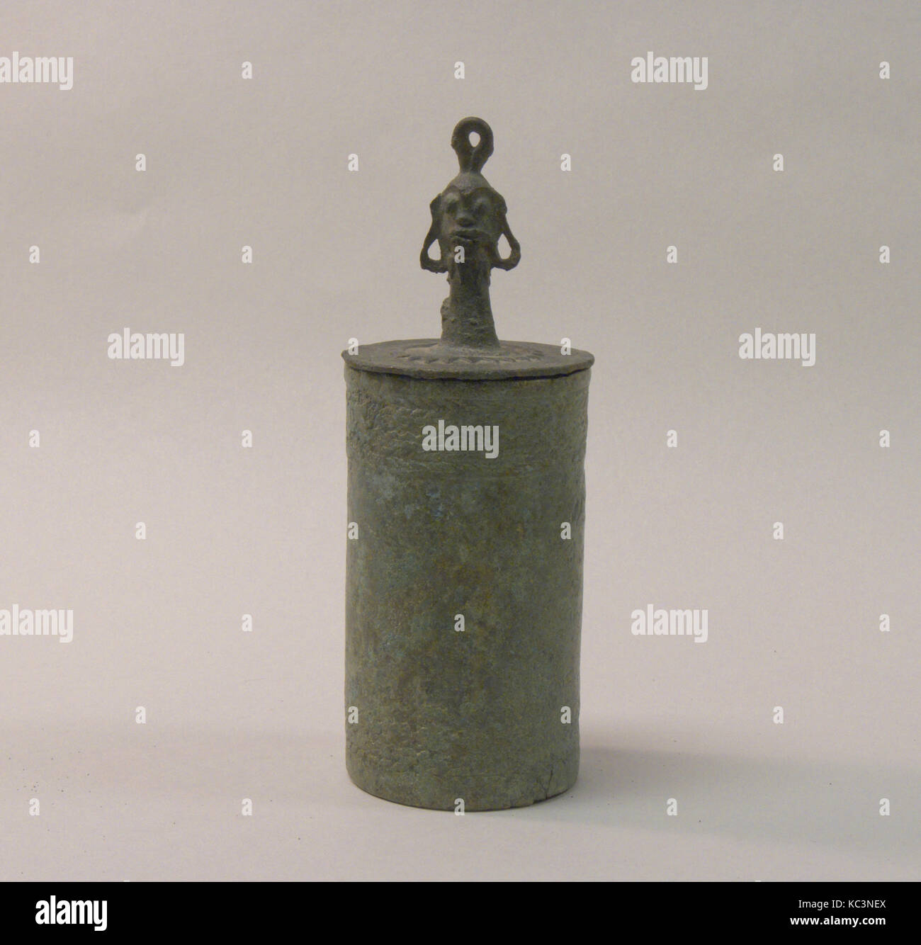 Lid of a Lime Container with Head, 500 B.C.–A.D. 300 Stock Photo - Alamy