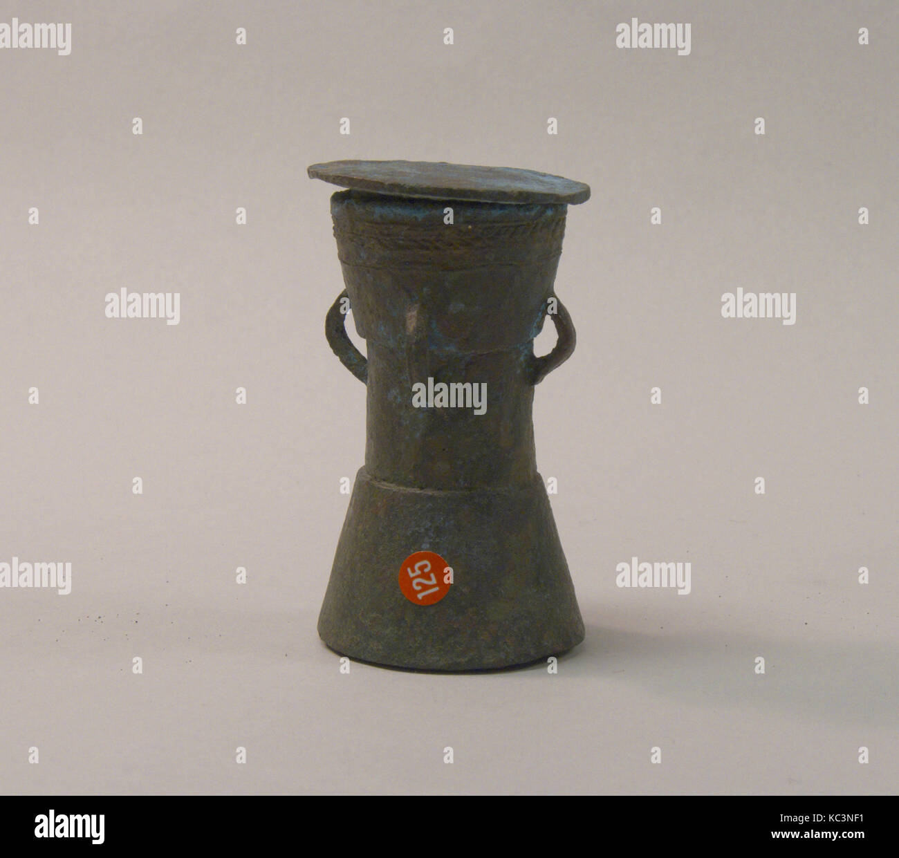 Lime Container in the Form of a "Mloko" Drum, 500 B.C.–A.D. 300 Stock ...