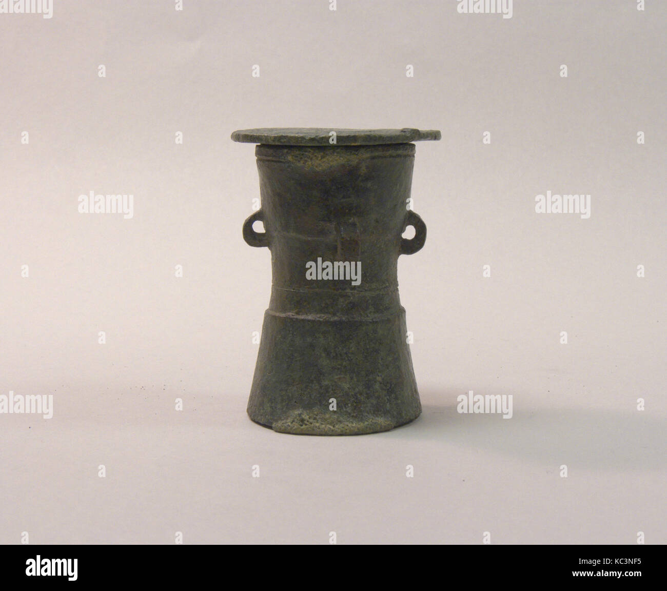 Lime Container in the Shape of a "Mioko" Drum, 500 B.C.–A.D. 300 Stock ...