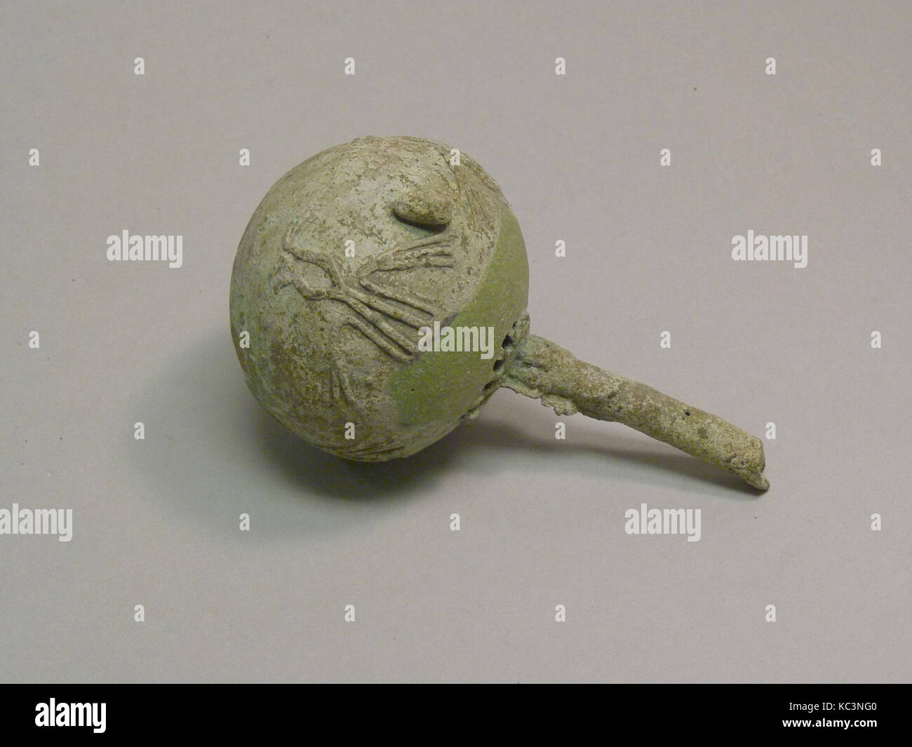 Rattle with Figures, Bronze and Iron Age period, 500 B.C.–A.D. 300 ...