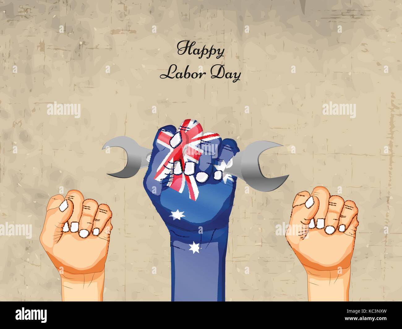 illustration of elements of Australia Labor Day Background Stock Vector ...