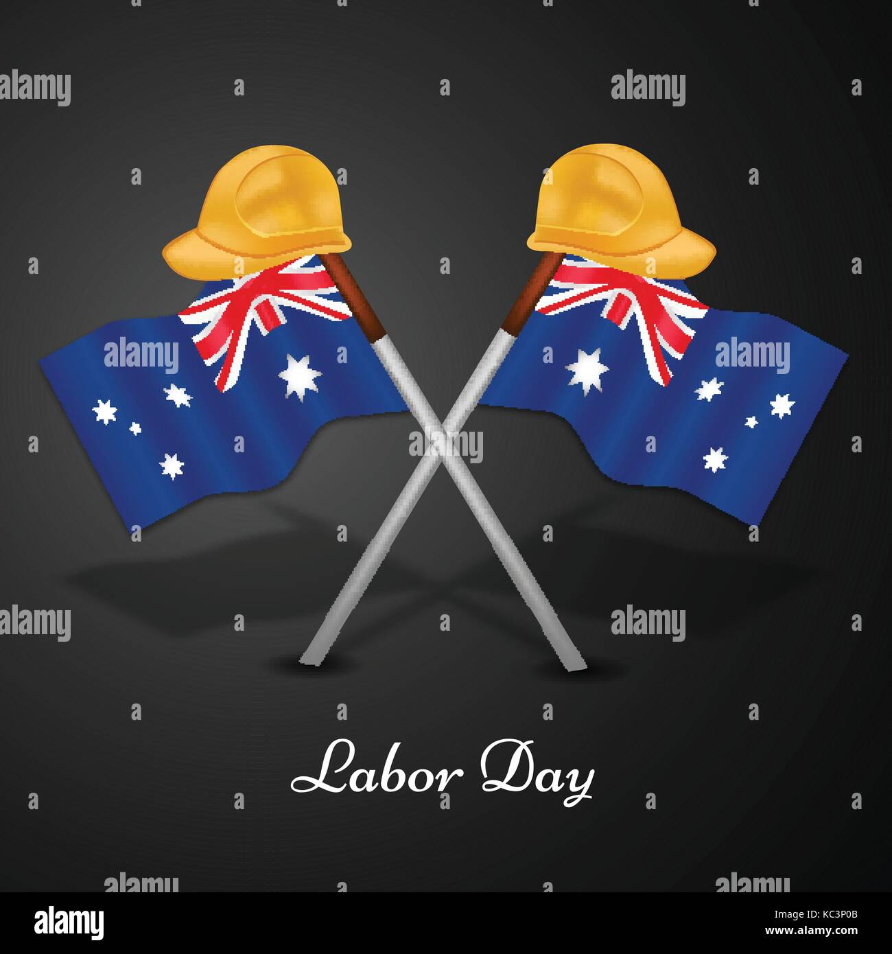 illustration of elements of Australia Labor Day Background Stock Vector ...