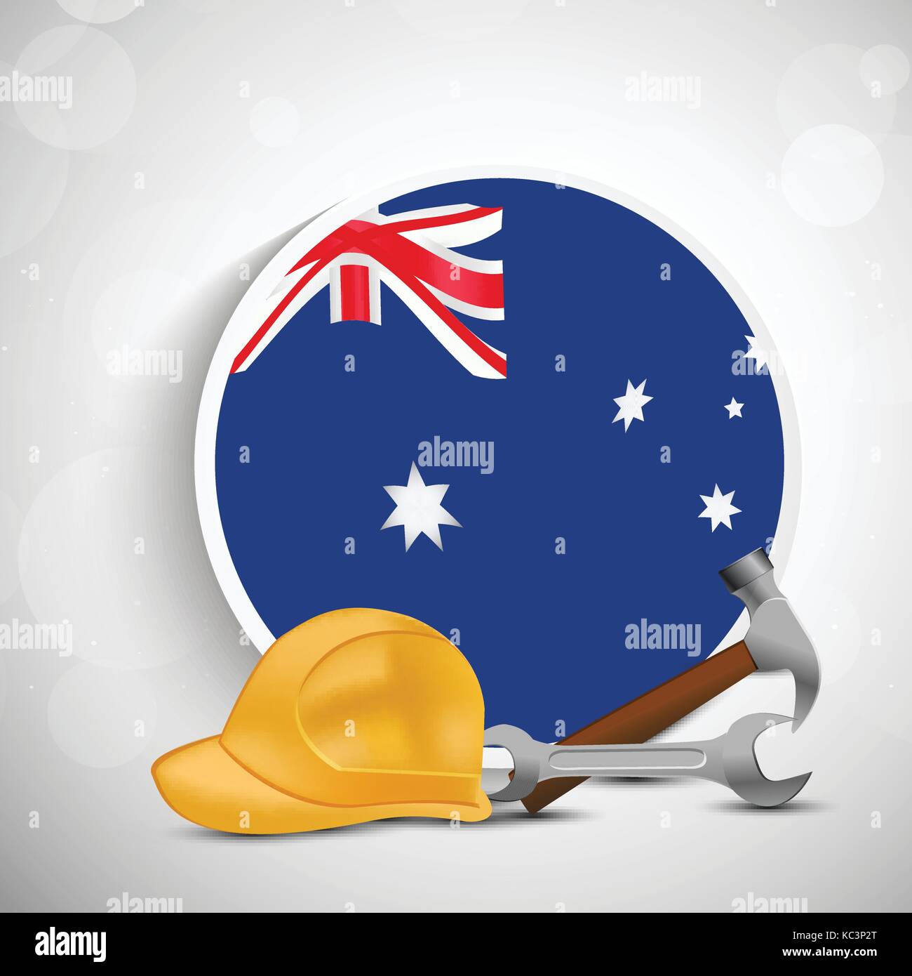 illustration of elements of Australia Labor Day Background Stock Vector ...
