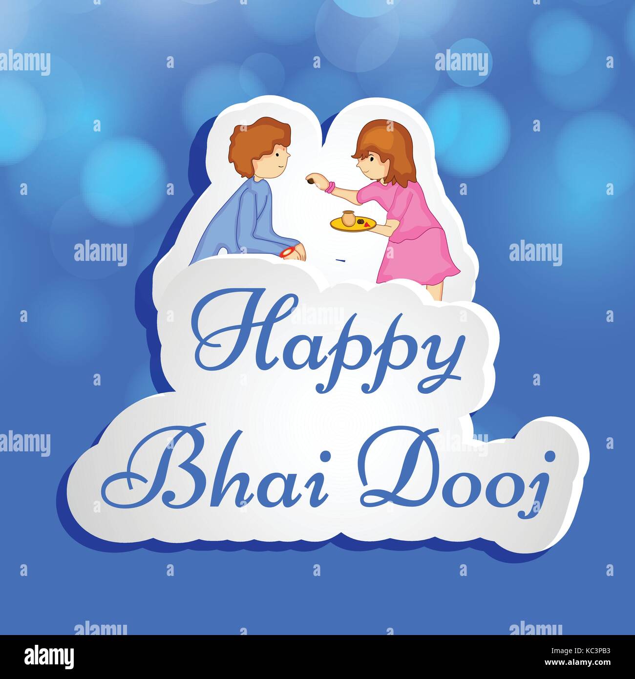 illustration of elements of Hindu Festival Bhai Dooj Background Stock ...