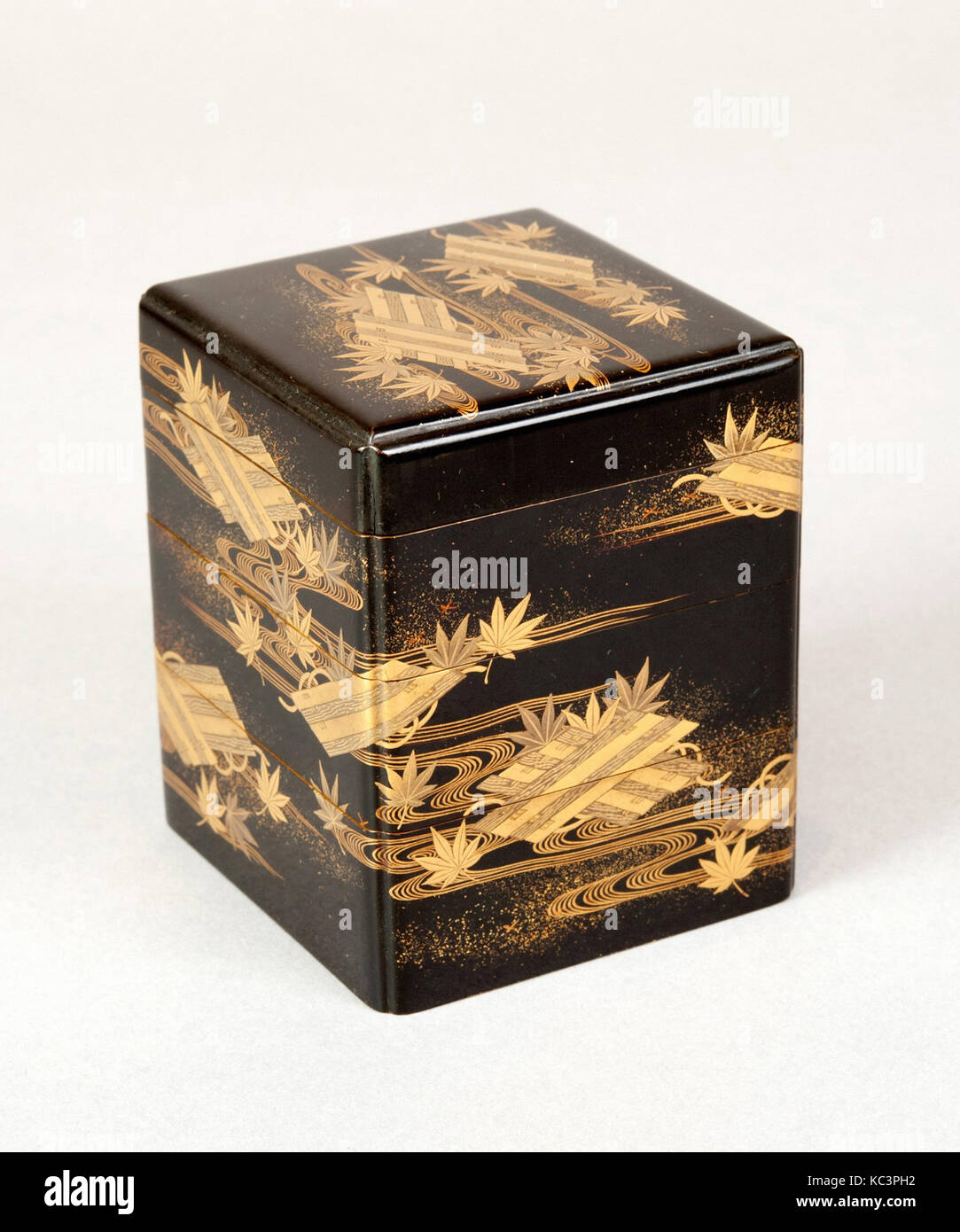 Tiered Box with Design of Maple and Raft, 18th century Stock Photo - Alamy