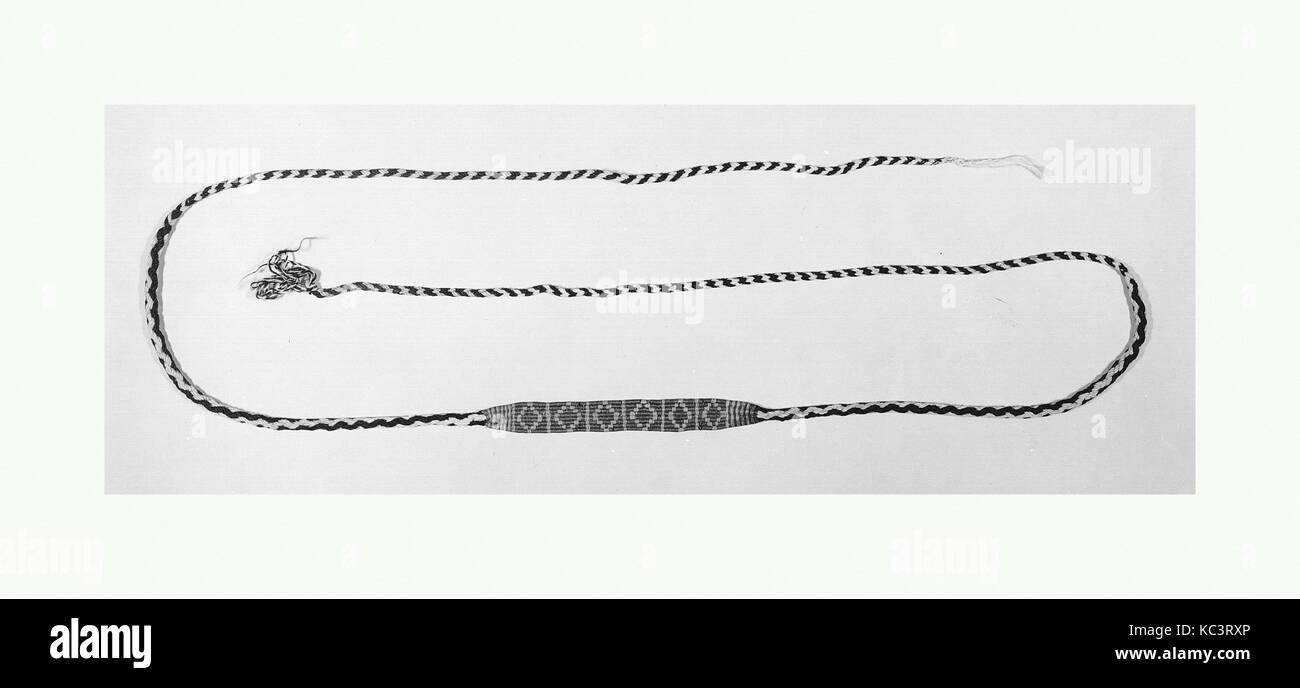 Woven Sling Shot, 14th–16th century, Peru, Inca, Camelid hair, H x W: 3 ...