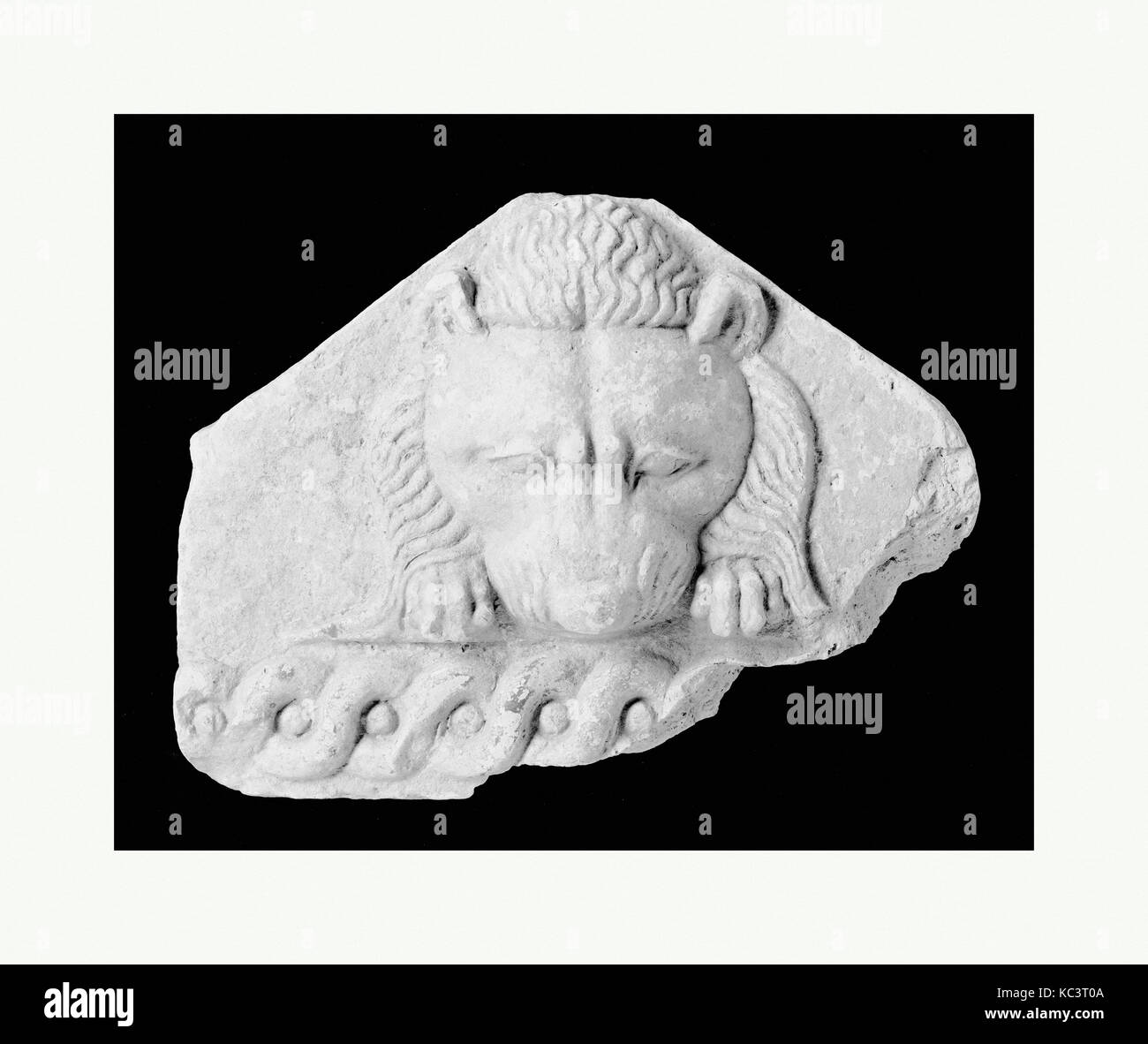 Terracotta antefix with lion's head, late 6th century B.C Stock Photo ...