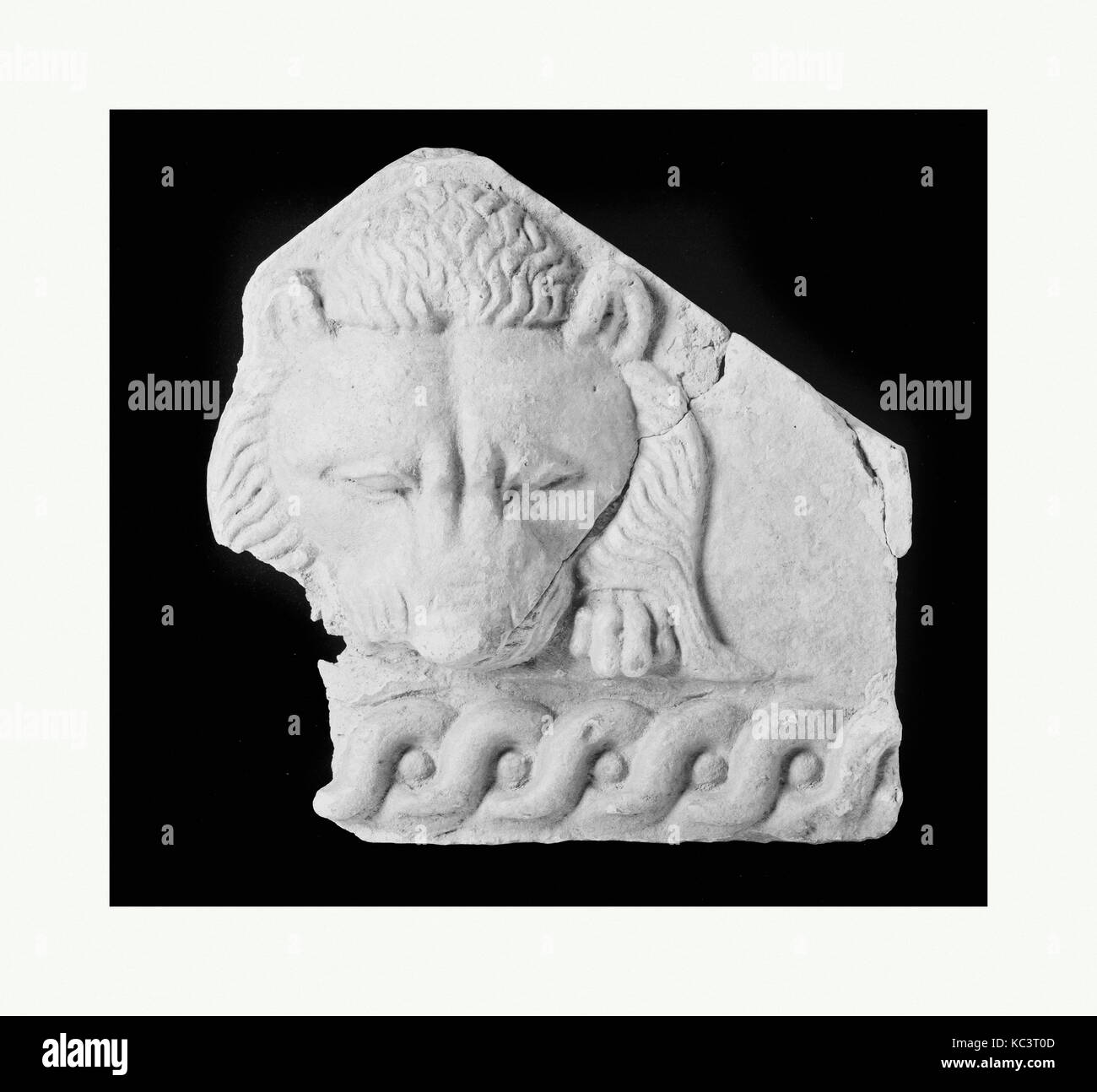 Terracotta antefix with lion's head, late 6th century B.C Stock Photo ...