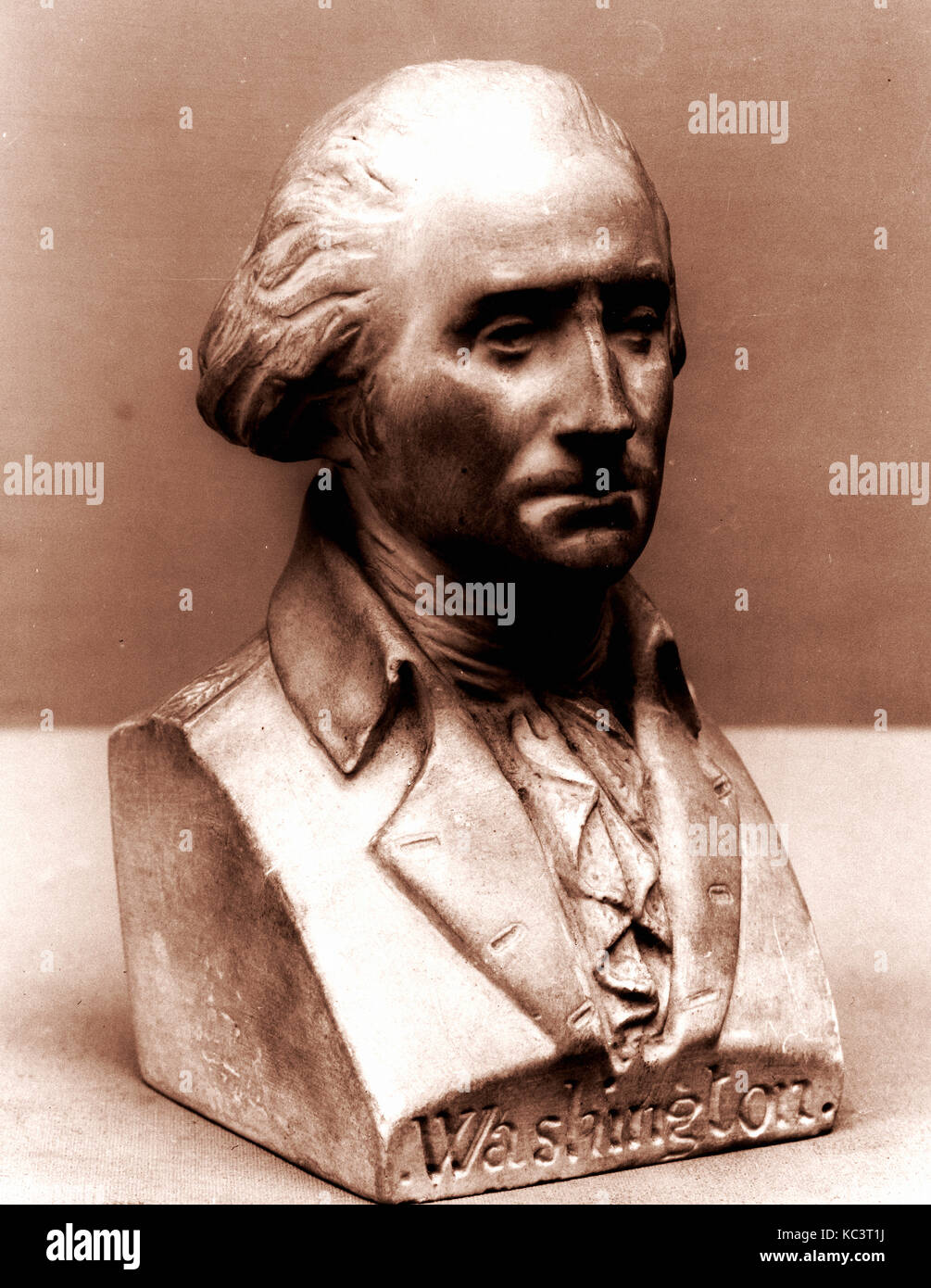 George Washington, 1852, Made in France, Waxed plaster, H. 5 in. (12.7 ...