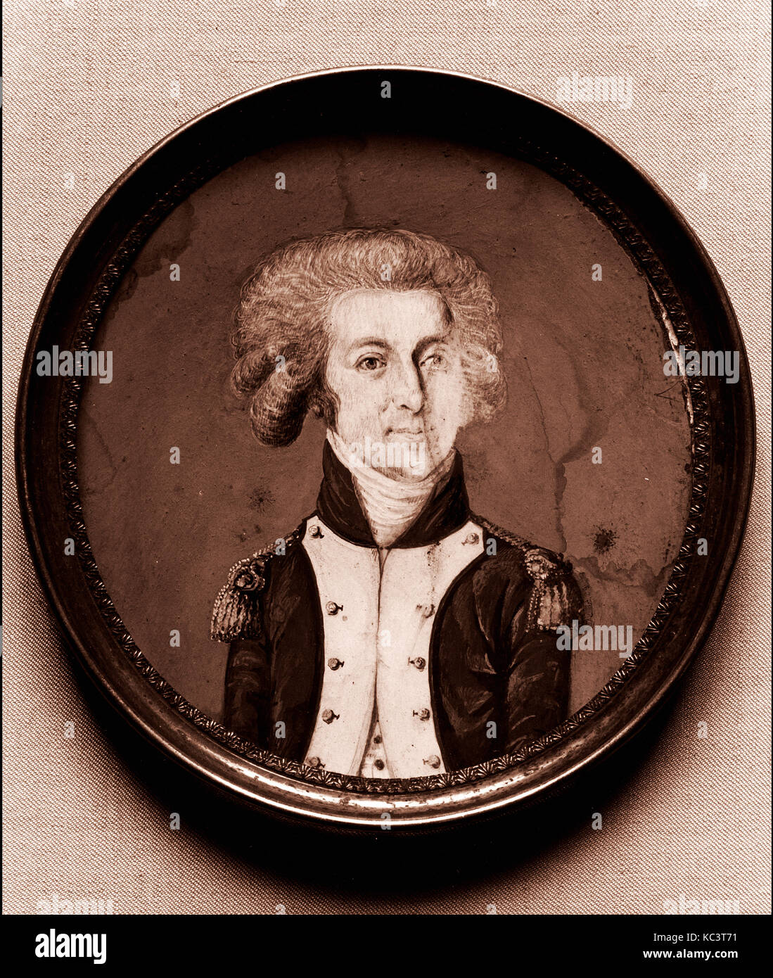 Portrait Miniature of the Marquis de Lafayette, 1775–1883 Stock Photo ...