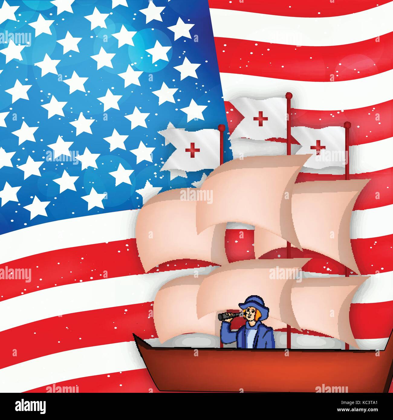 illustration of Columbus Day Background Stock Vector Image & Art - Alamy