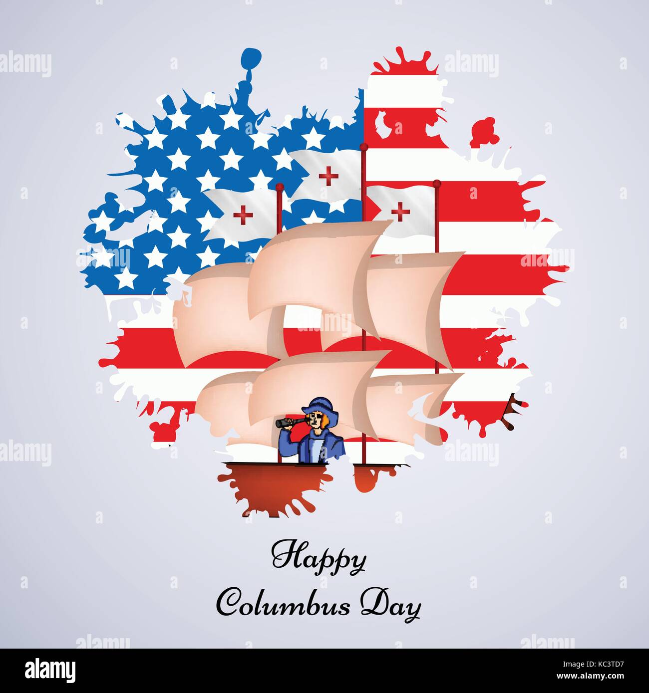 illustration of Columbus Day Background Stock Vector Image & Art - Alamy