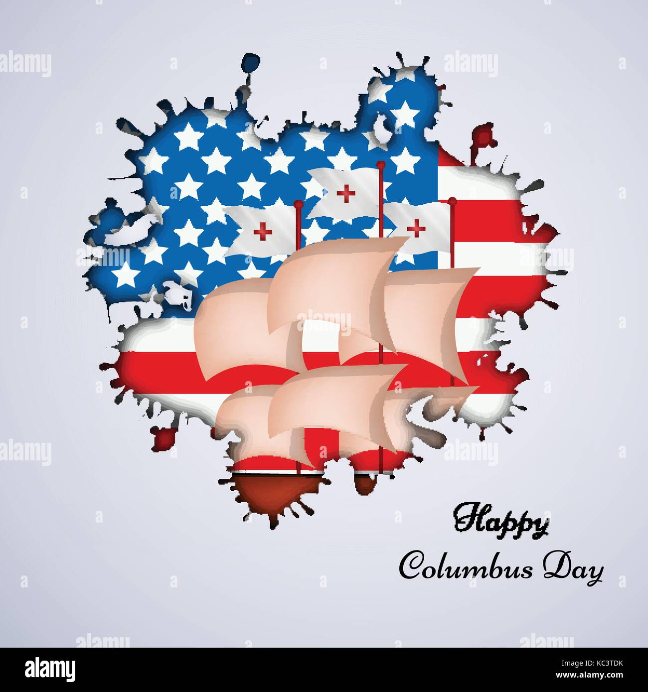 illustration of Columbus Day Background Stock Vector Image & Art - Alamy